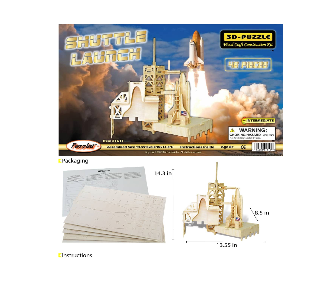 3D Shuttle Launch Wood Puzzle | Shop NASA MSFC | NASA Exchange Gift ...